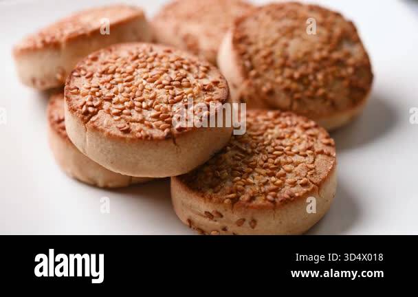 Traditional Spanish mantecados dessert or Christmas shortbread cookies ...