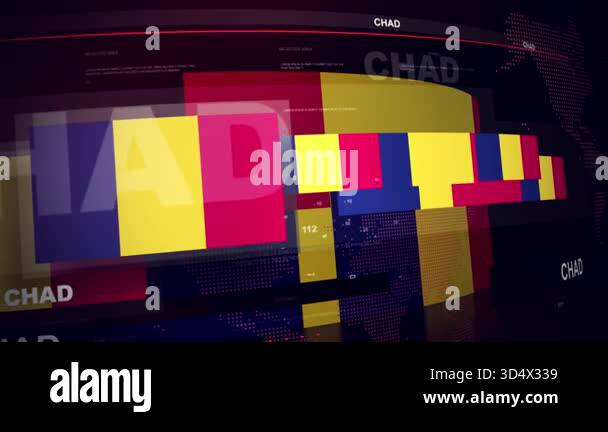 Chad Flag World News Intro Stock Video Footage - Alamy