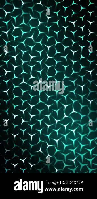 Abstract grid of rotate triangles in cyan and teal tones. Dynamic ...