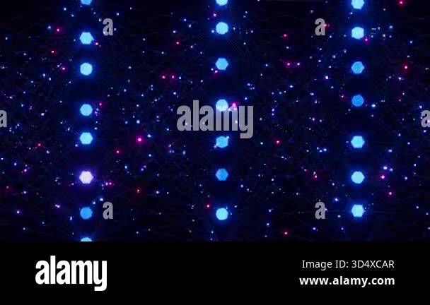 Neural network model, LLM structure animation. AI big data processing ...