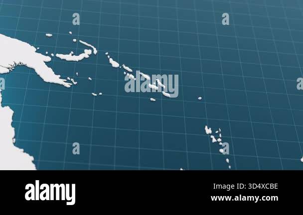 Blue Solomon Islands 3d map with pointer pin surrounded with other ...