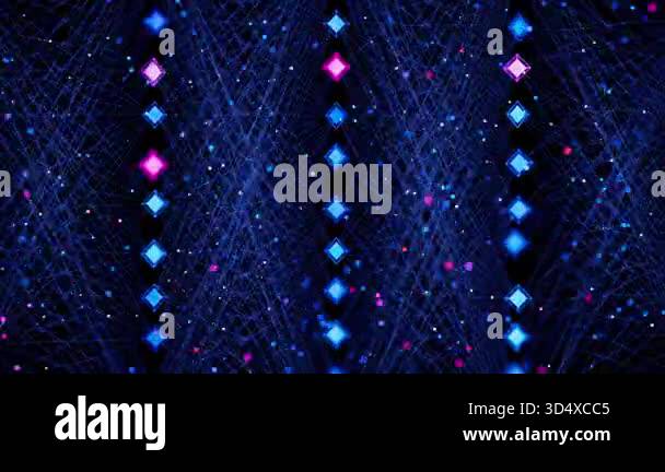 Neural network model, LLM structure animation. AI big data processing ...