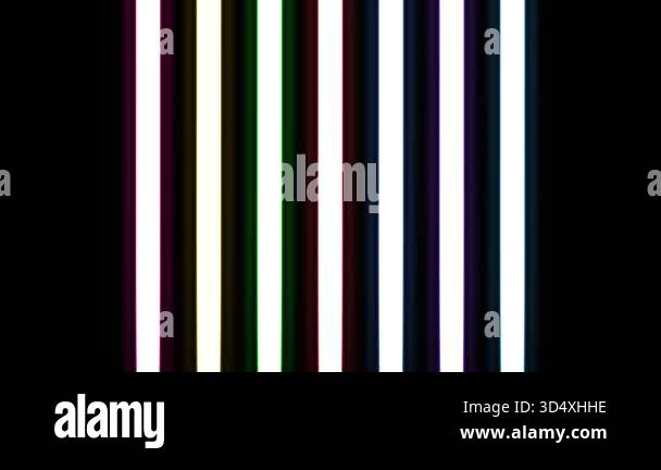 Neon colored vertical lines or realistic lamp. Laser beam. Bright neon ...