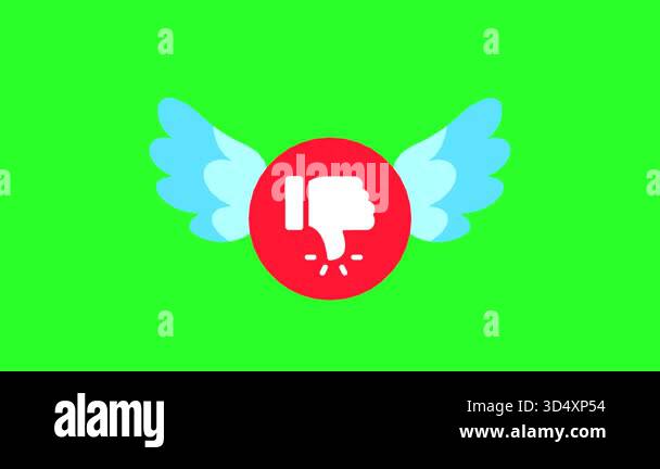 Thumbs Down Symbol with Wings Representing Negative Review or ...