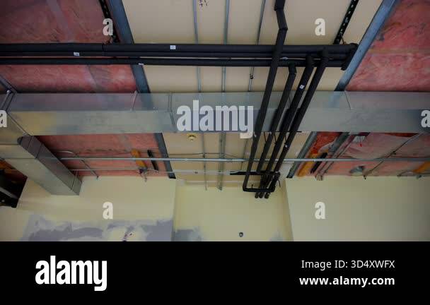 hvac heating, air ventilation, conditioning systems under ceiling in ...