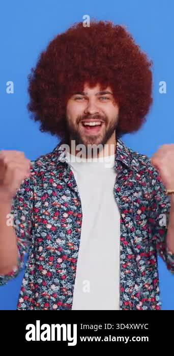 Happy joyful Caucasian man celebrating success victory, winning ...