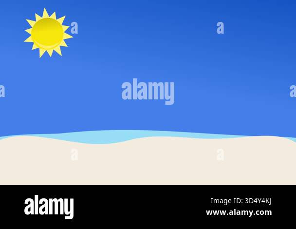 Animated of vector flat beach icon Stock Video Footage - Alamy