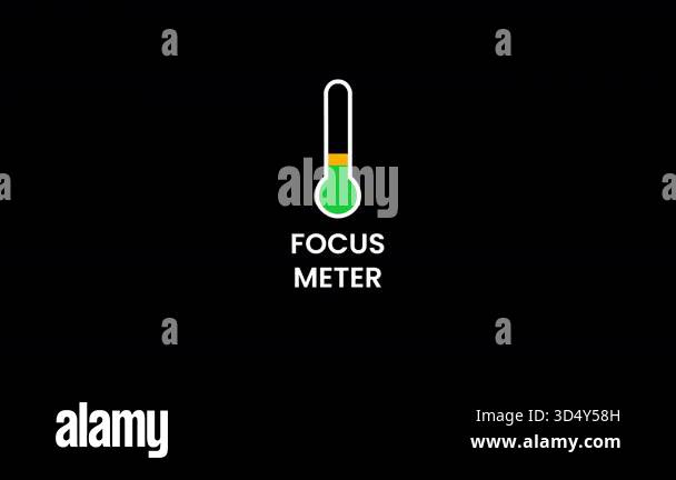 Minimalist focus level indicator showing attention from low to high ...
