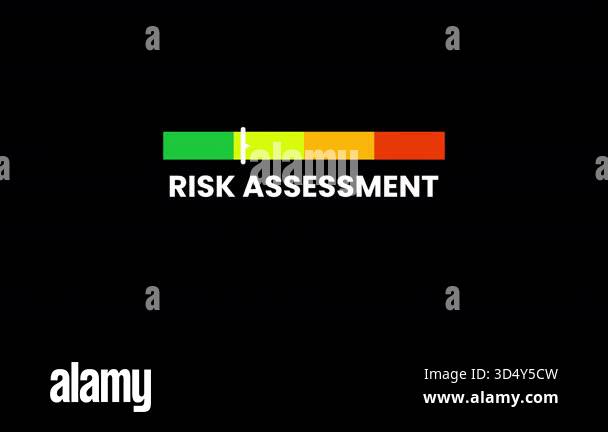 Risk Assessment Animation Evaluation and Analysis Gauge. Animated gauge ...