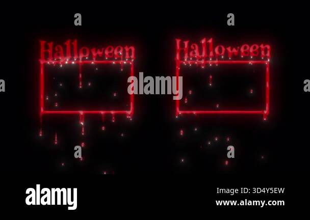 Halloween Twitch overlay frame with dripping blood effect on a ...