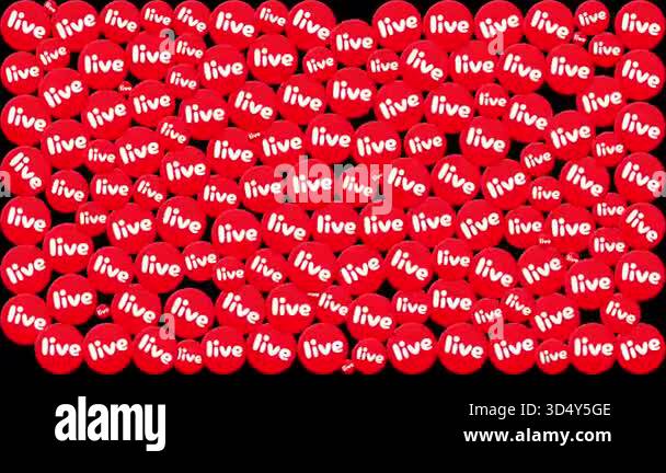 Live icons falling animation on transparent background repeated Live ...