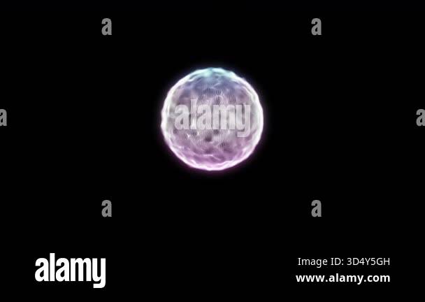 Futuristic artificial intelligence animation showing glowing neural ...