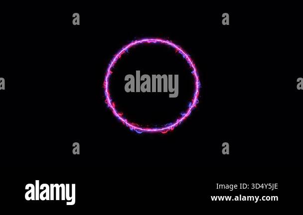 Neon looped light frame for game streaming video on a transparent ...