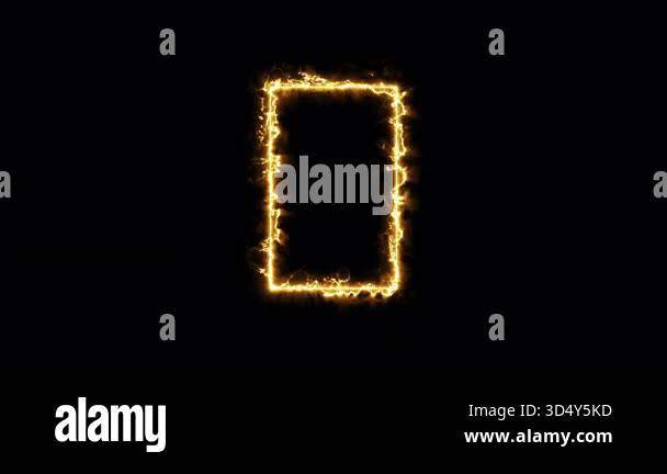 Neon looped light frame for game streaming video on a transparent ...