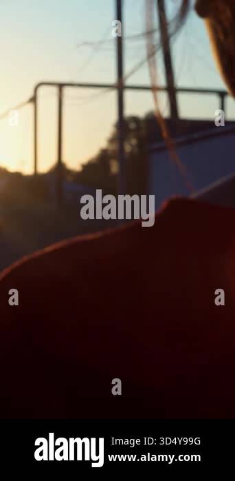 The girl walks slowly as the sun sets Stock Video Footage - Alamy