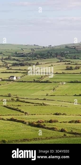 Scenic farmlands and rolling green hills in the countryside of West ...