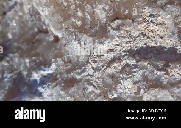 Close-up of raw natural crystal rock captures each distinctive ...