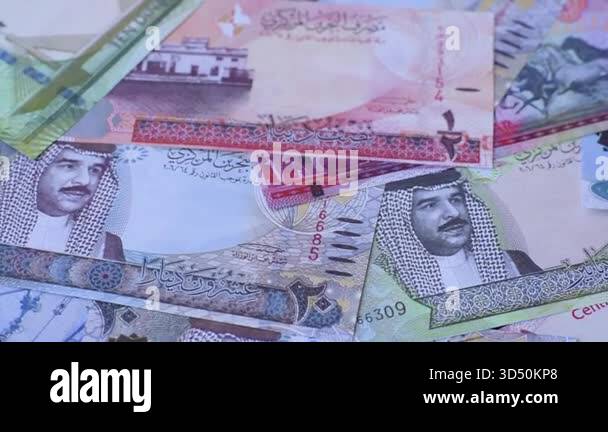 Bahrain paper money, dinar banknotes as currency for exchange or travel ...
