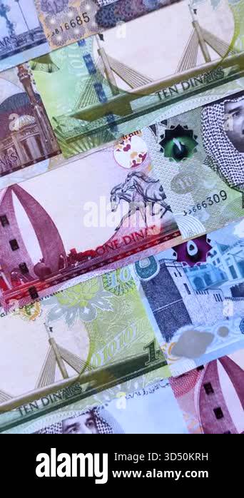 Bahrain paper money, dinar banknotes as currency for exchange or travel ...