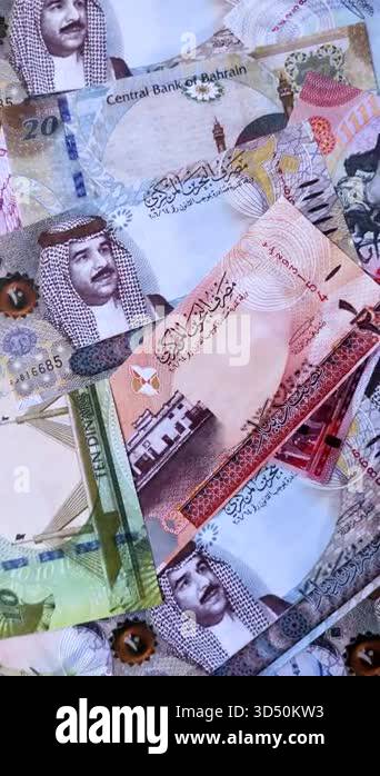 Bahrain paper money, dinar banknotes as currency for exchange or travel ...