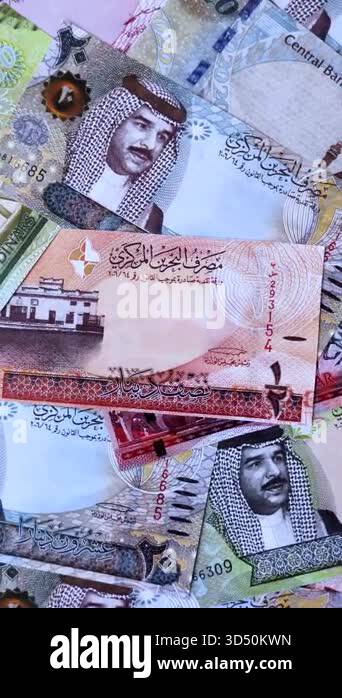 Bahrain paper money, dinar banknotes as currency for exchange or travel ...