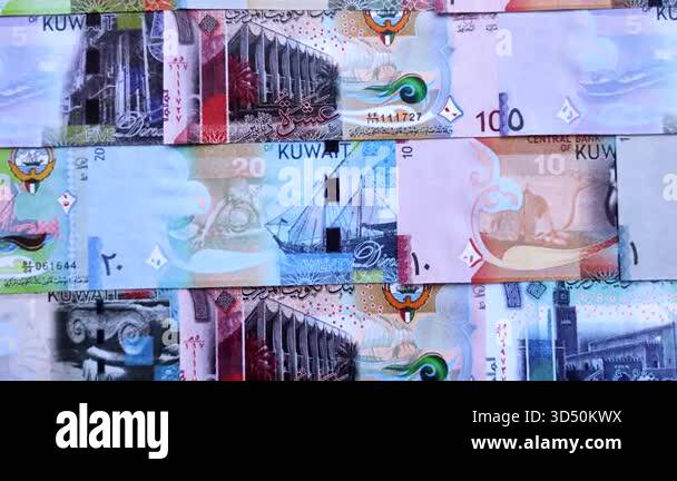 Kuwait paper money, dinar banknotes as currency for exchange or travel ...