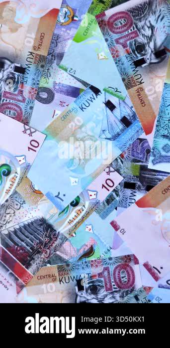 Kuwait paper money, dinar banknotes as currency for exchange or travel ...