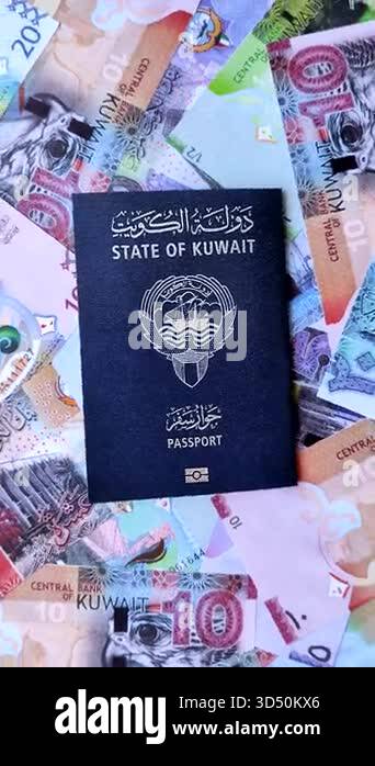 Kuwaiti passport for travelling, flying and doing business. Kuwait document, id for crossing the ...