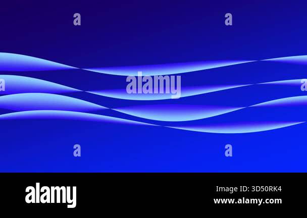 Smooth blue waves flow in rhythm, creating a dynamic glowing background ...