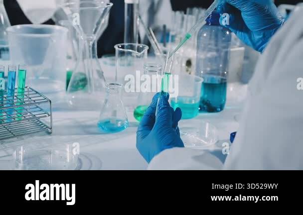 laboratory research, science and medical laboratory concept Stock Video ...
