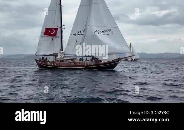 Bodrum, Turkey, 22 October 2025: Bodrum Sailing Cup, Gulet Wooden ...