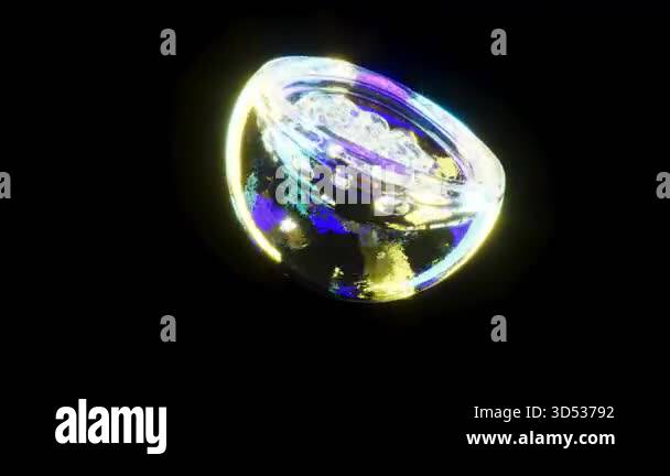 Color glass bacterium on black bg rotate endless 4k Stock Video Footage ...