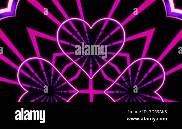 Glowing Heart Tunnel Vj Loop Stock Video Footage - Alamy