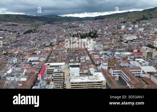 Tunja Boyaca Colombia, Colonial architecture and mountain landscape ...