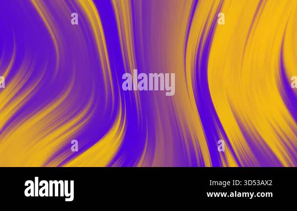 Abstract flowing waves of vibrant purple and golden yellow colors ...