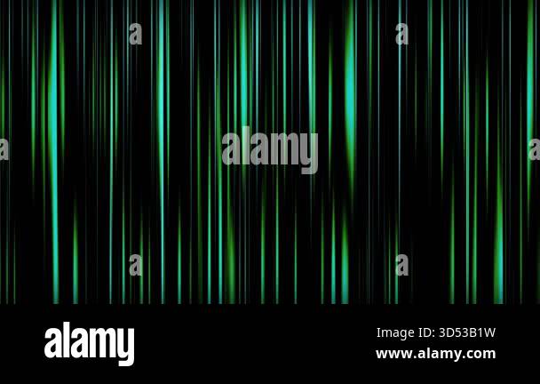 Abstract vertical lines animation featuring glowing green and cyan ...