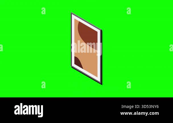 Isometric photo frame animation. Isometric 3d picture frame set. Home ...