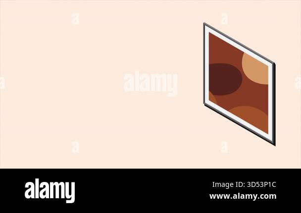 Isometric photo frame animation. Isometric 3d picture frame set. Home ...