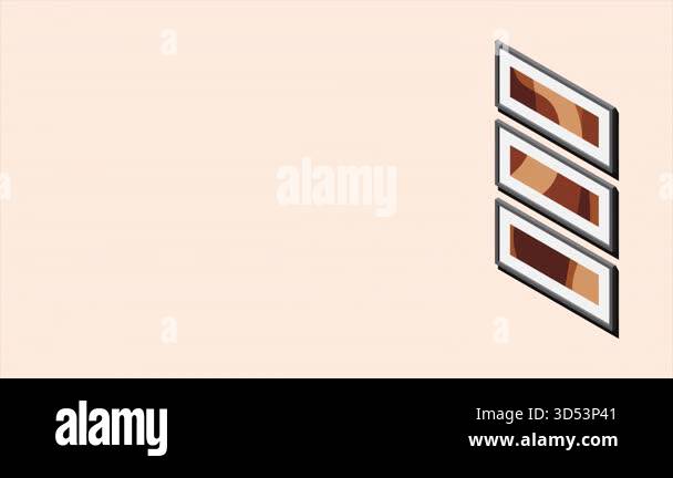 Isometric photo frame animation. Isometric 3d picture frame set. Home ...