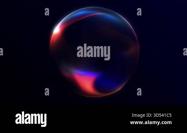 Looping vibrant sphere animation with colorful glowing gradient and ...