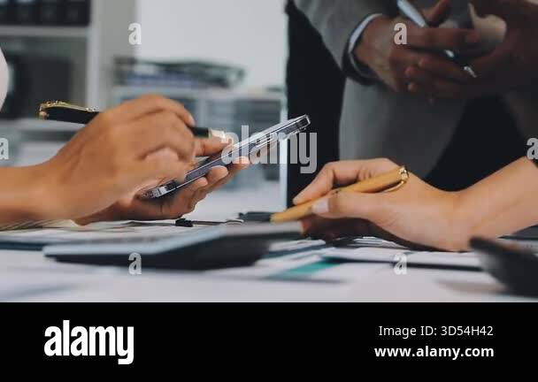 Business people working documents tablet Stock Videos & Footage - HD ...