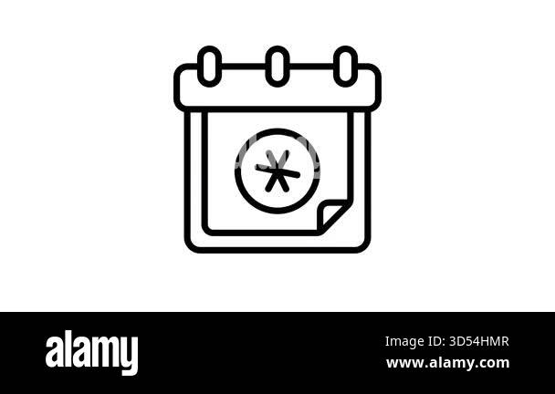 A modern linear style animated icon of showing medical appointment ...