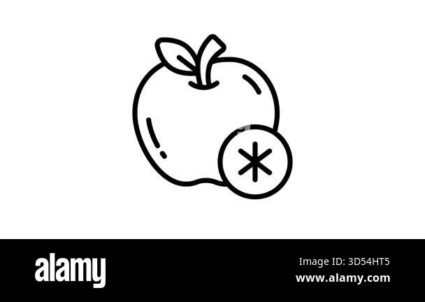 An outline style animated icon of healthy food, ready for premium use ...