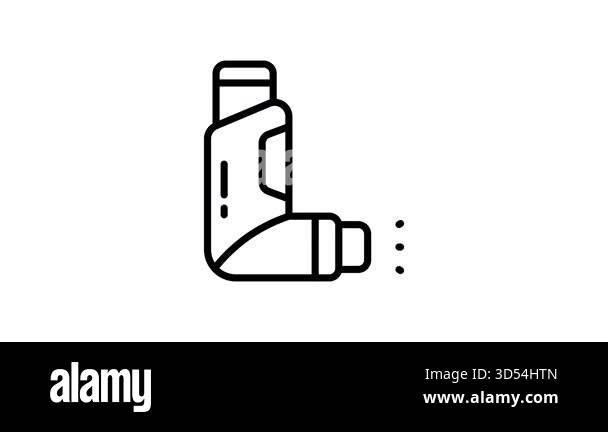 Medical inhaler icon outline Stock Videos & Footage - HD and 4K Video ...