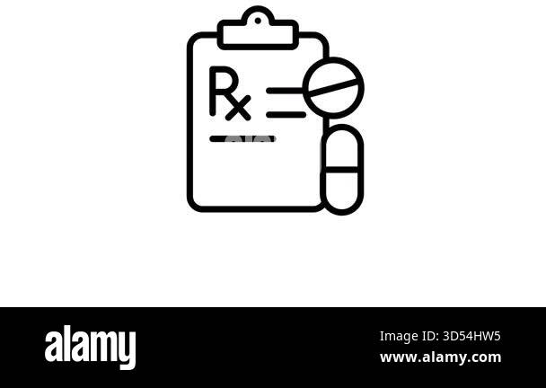 Medical tablets icon outline Stock Videos & Footage - HD and 4K Video ...