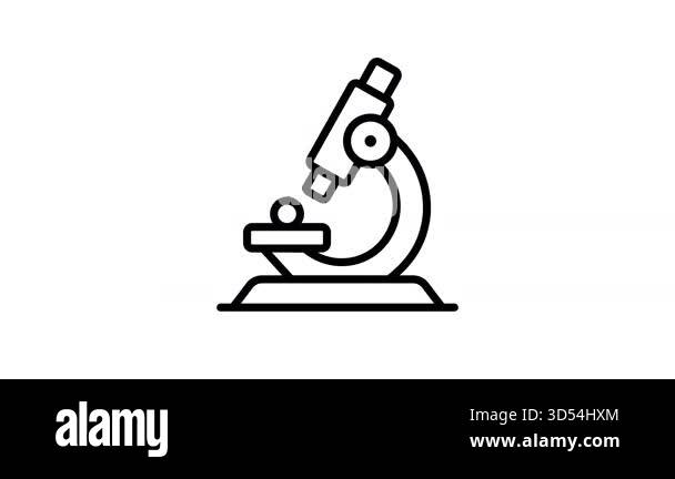 Get this amazing line style animated icon of lab microscope research ...