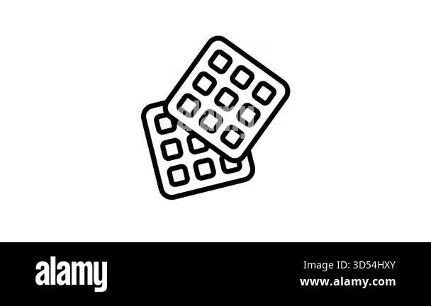 Grab this simple yet handy line animated icon of waffles Stock Video ...