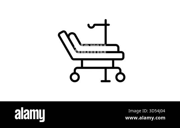 Check out our premium line animated icon of hospital bed Stock Video ...