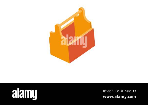 An amazing isometric animated icon of concrete Block, ready to use ...