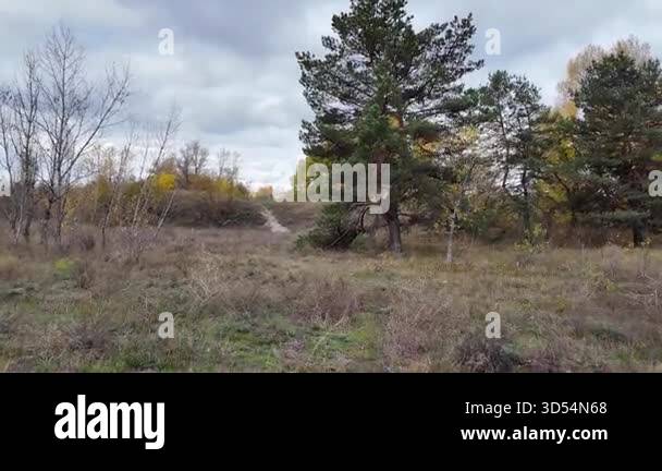 Landscape with a very cloudy sky. Weather before a storm. Sky before ...